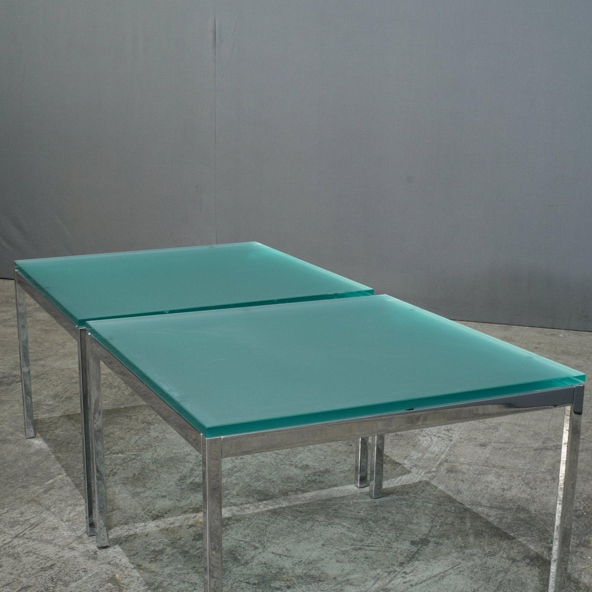 Frosted Glass Square Coffee Table from Knoll for sale at Pamono