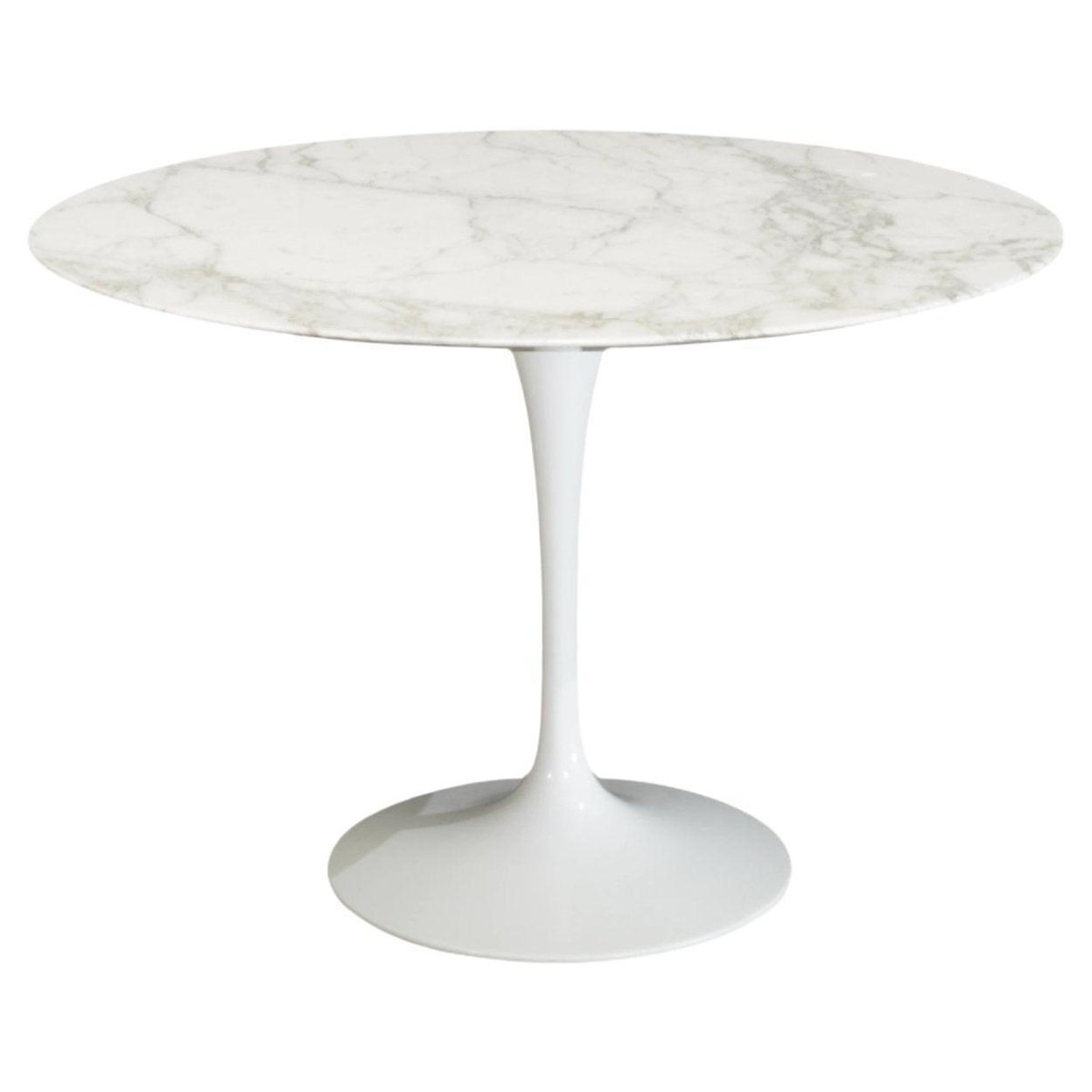 White Marble Tulip Table by Eero Saarinen for Knoll for sale at Pamono