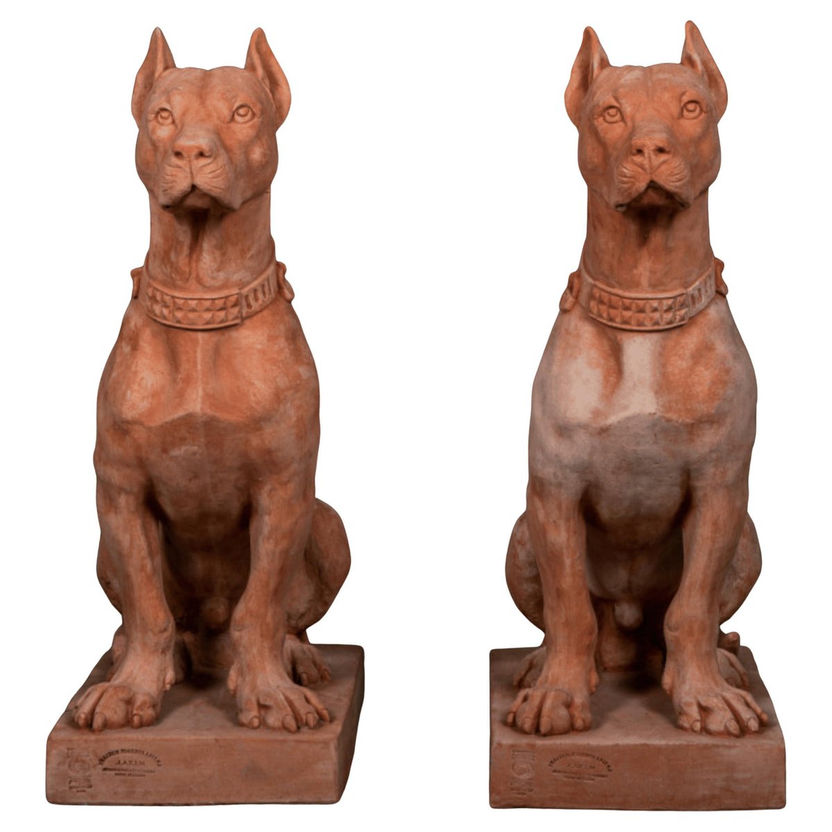 Dog Statues, Early 20th Century, Terracotta, Set of 2 for sale at Pamono