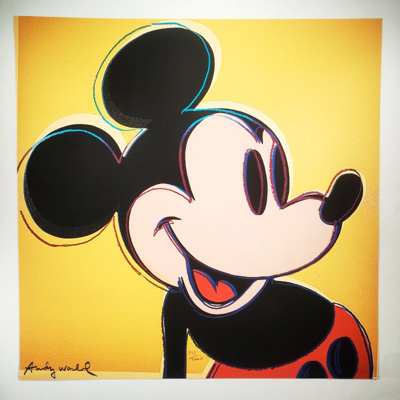 After Andy Warhol, Mickey Mouse, 1980s, Lithograph for sale at Pamono