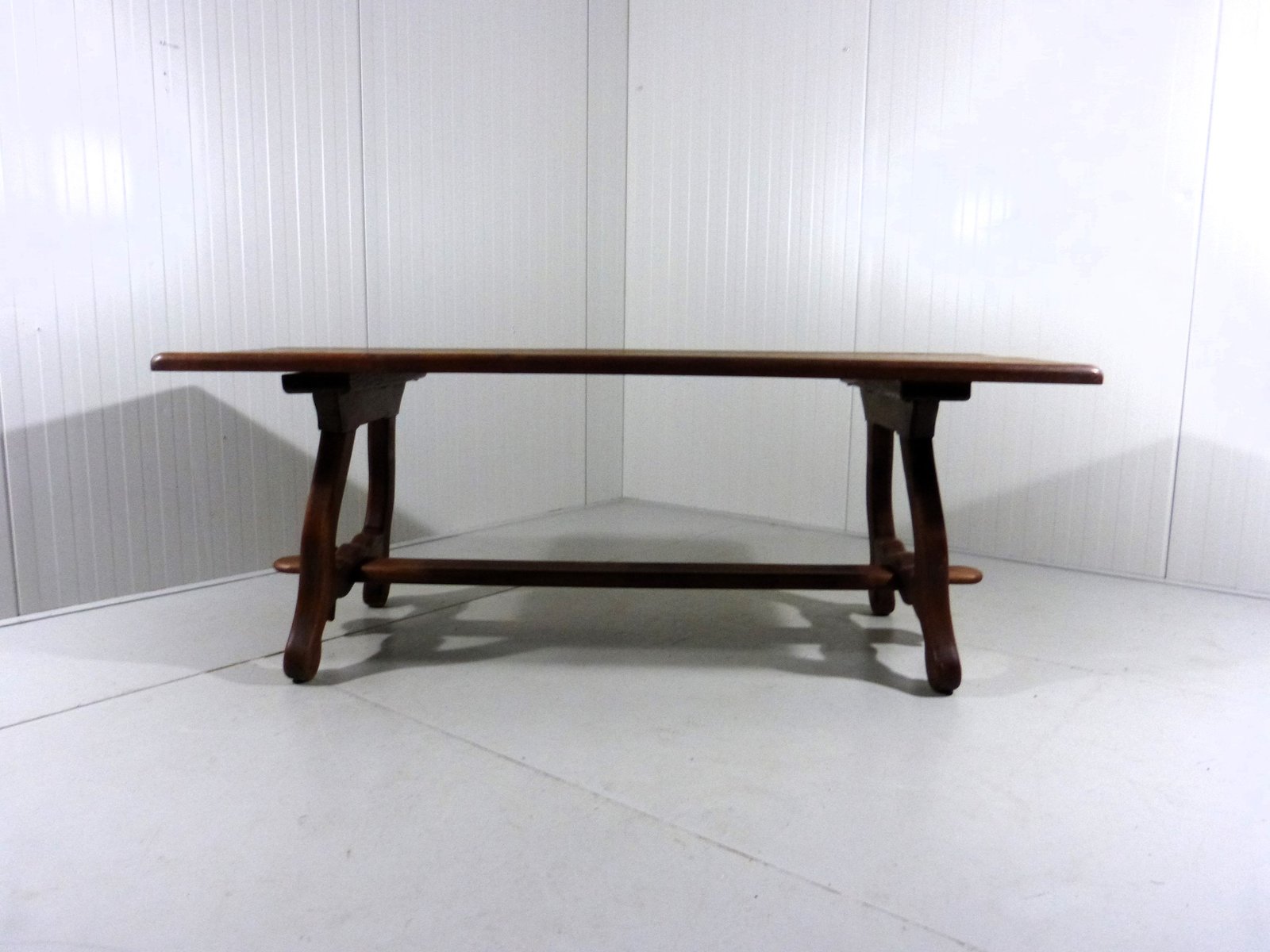 Spanish Rustic Dining Table in Oak, 1960s for sale at Pamono