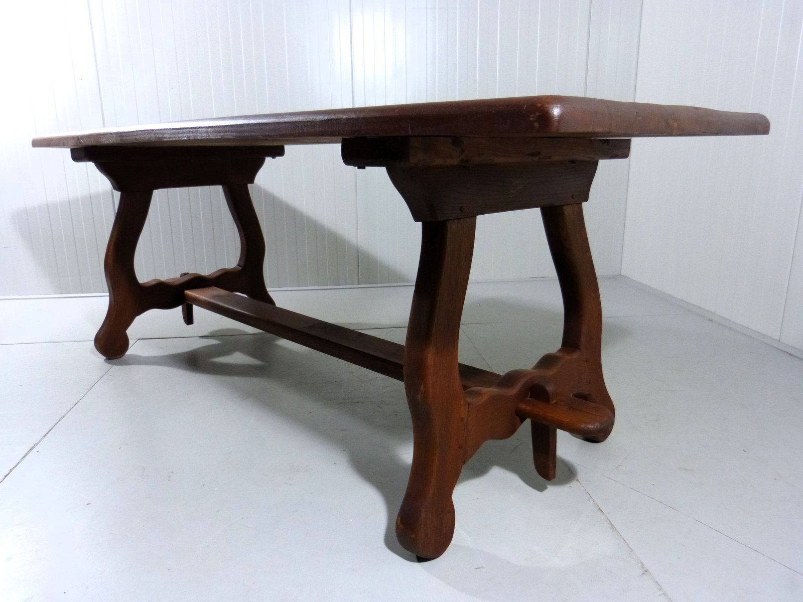 Spanish Rustic Dining Table in Oak, 1960s for sale at Pamono