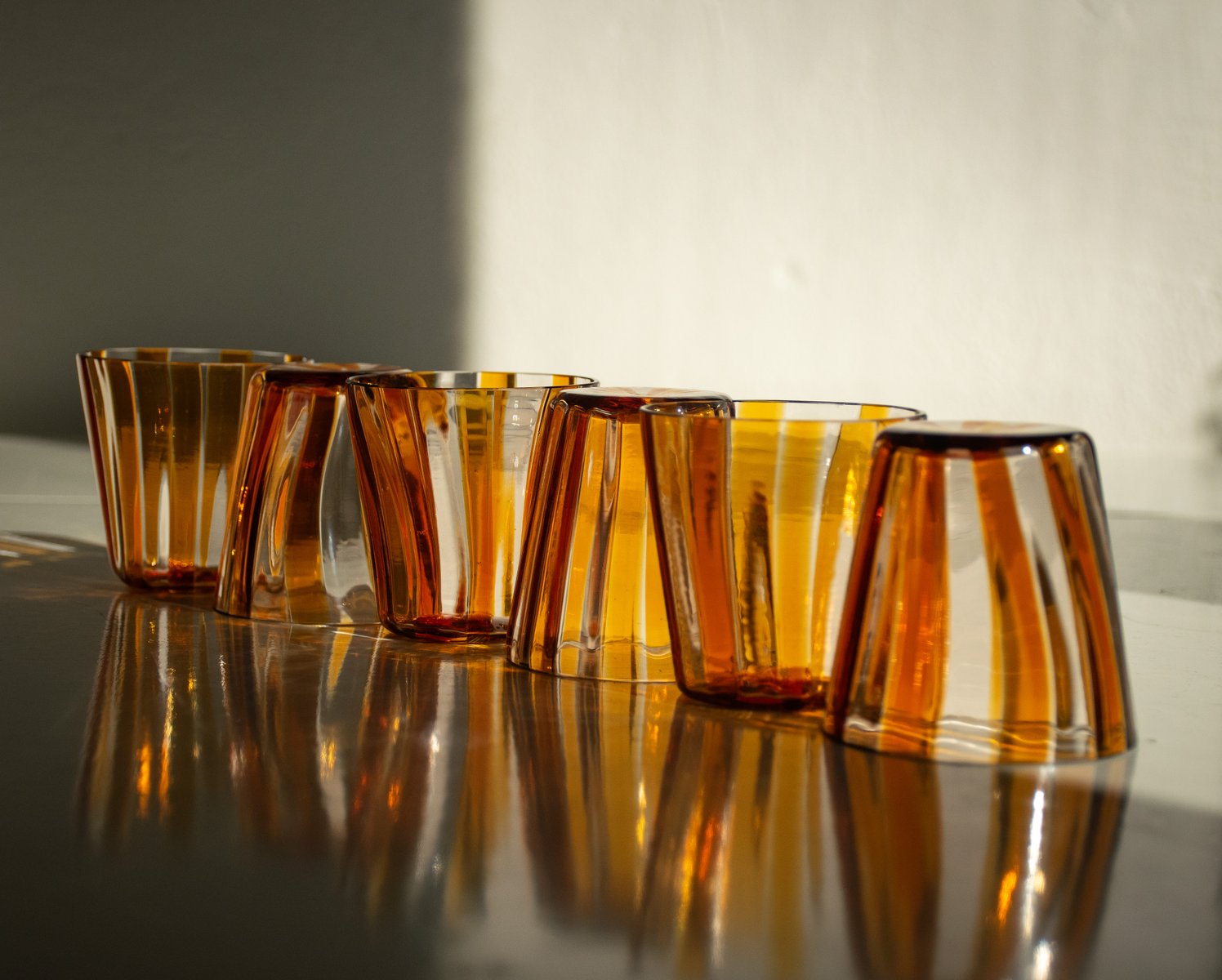 Short Drinking Glasses in Murano Glass by Mariana Iskra, Set of 6 for ...