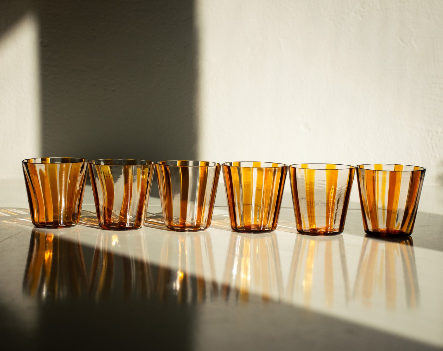 Short Drinking Glasses in Murano Glass by Mariana Iskra, Set of 6 for ...