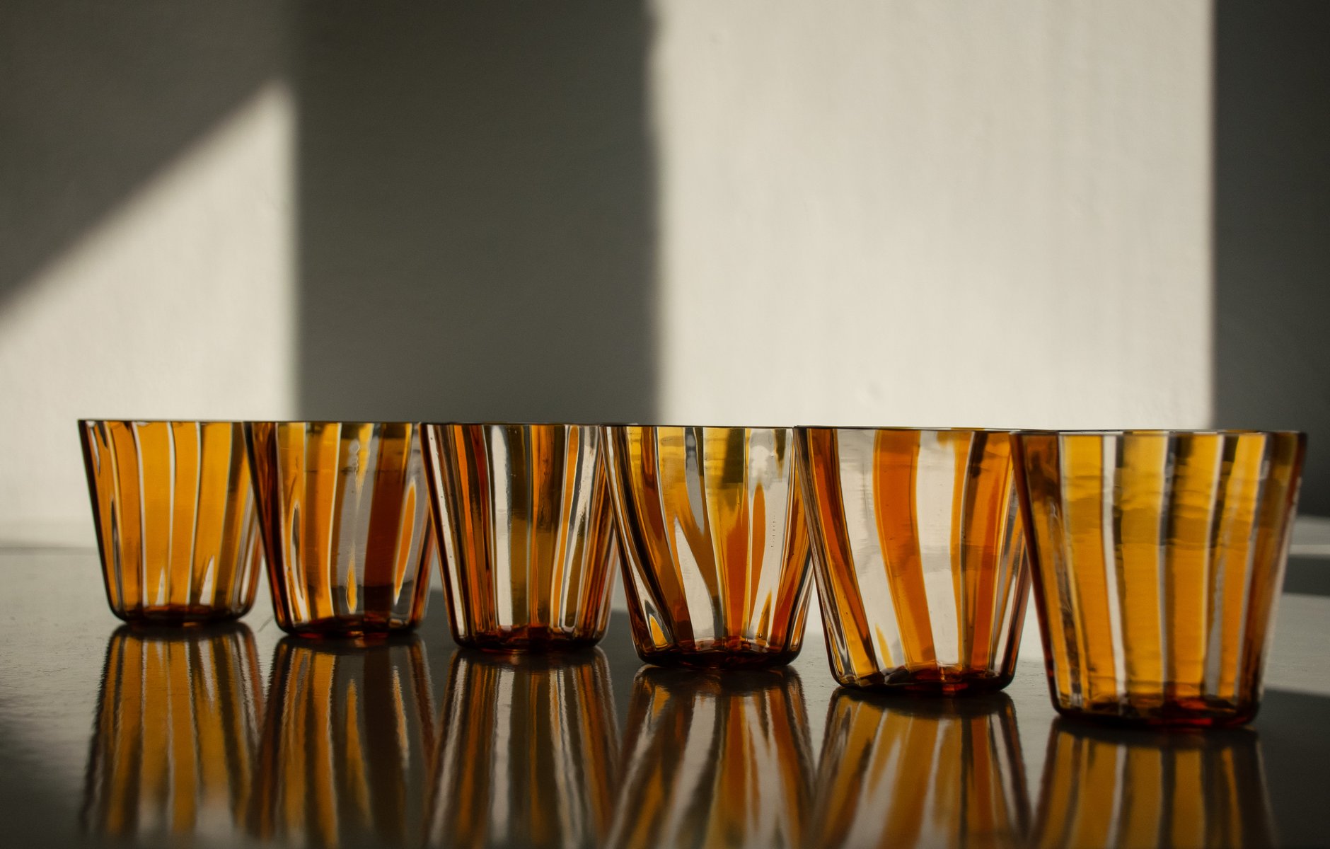 Short Drinking Glasses in Murano Glass by Mariana Iskra, Set of 6 for ...