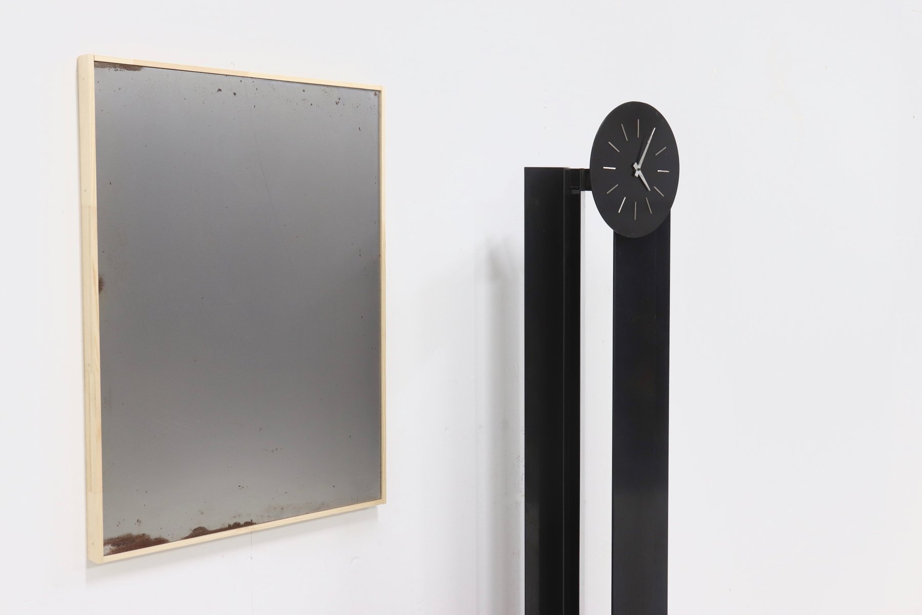 Large Vintage Freestanding Floor Clock, 1980s for sale at Pamono