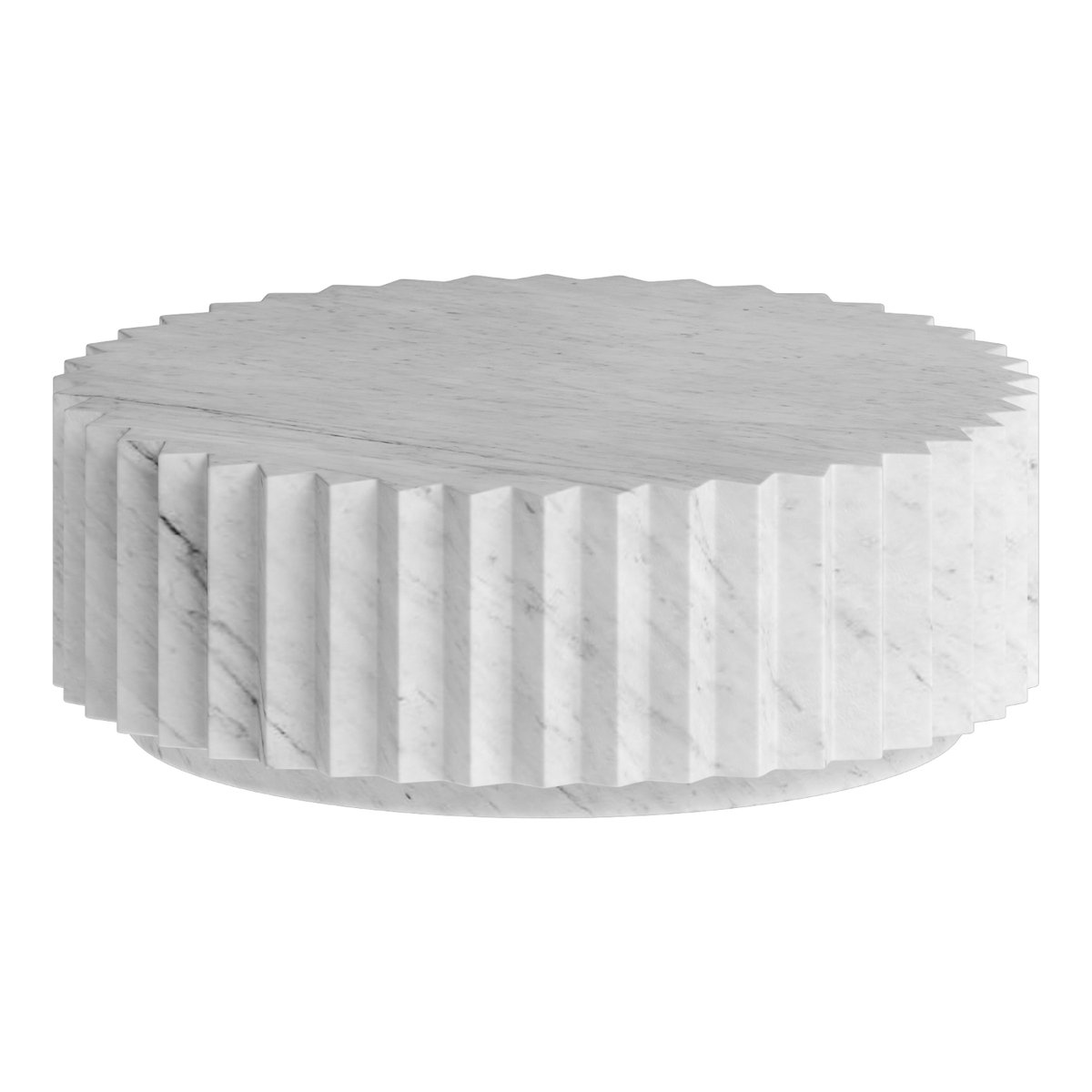 Doris Multifaceted Coffee Table in White Carrara Marble by Fred & Juul ...