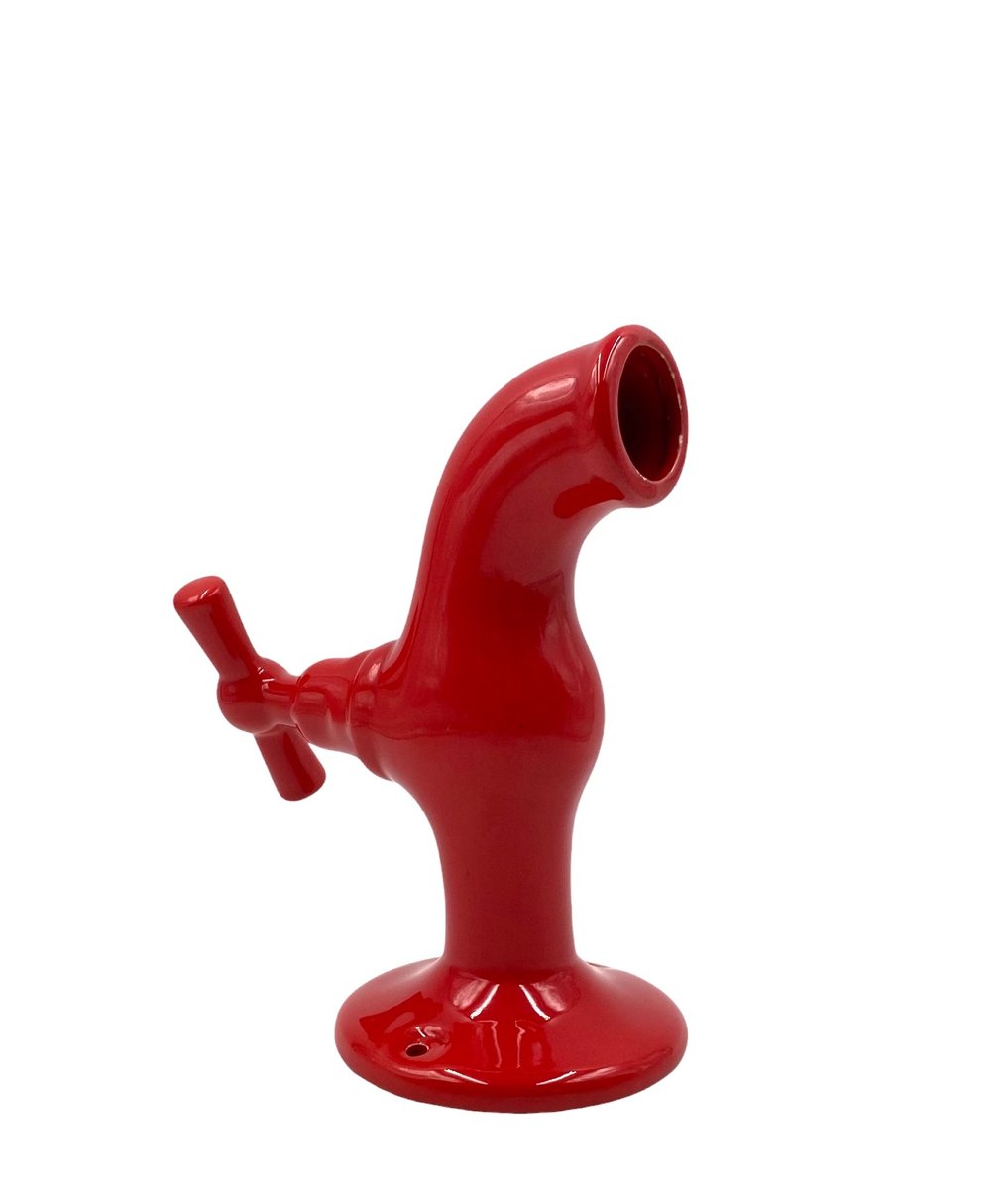 Red Tap Shaped Ceramic Sculpture by JC Peiré, France, 1970s for sale at ...