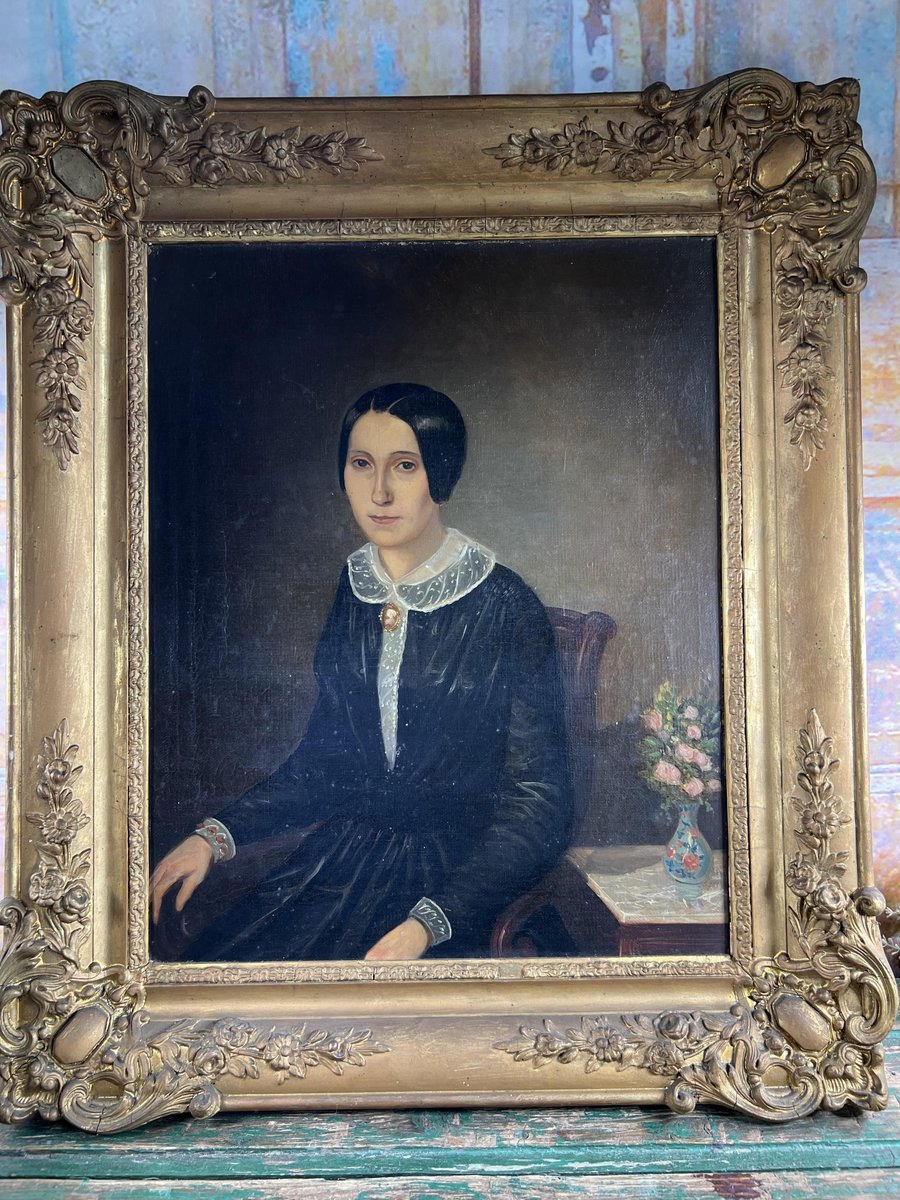 French Artist, Portrait of a Woman, 1900, Oil on Canvas for sale at Pamono