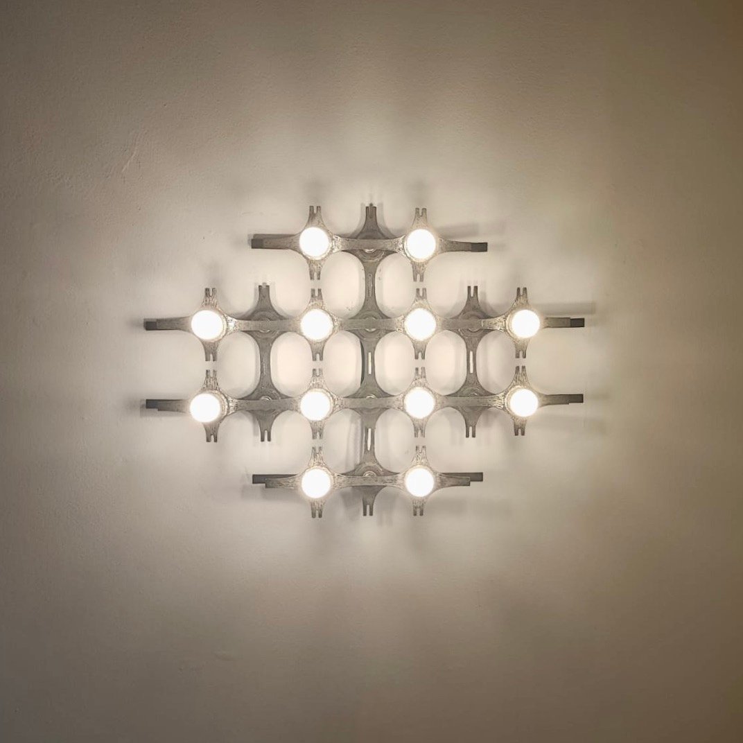 Wall Lamp attributed to Fantoni, 1960s for sale at Pamono