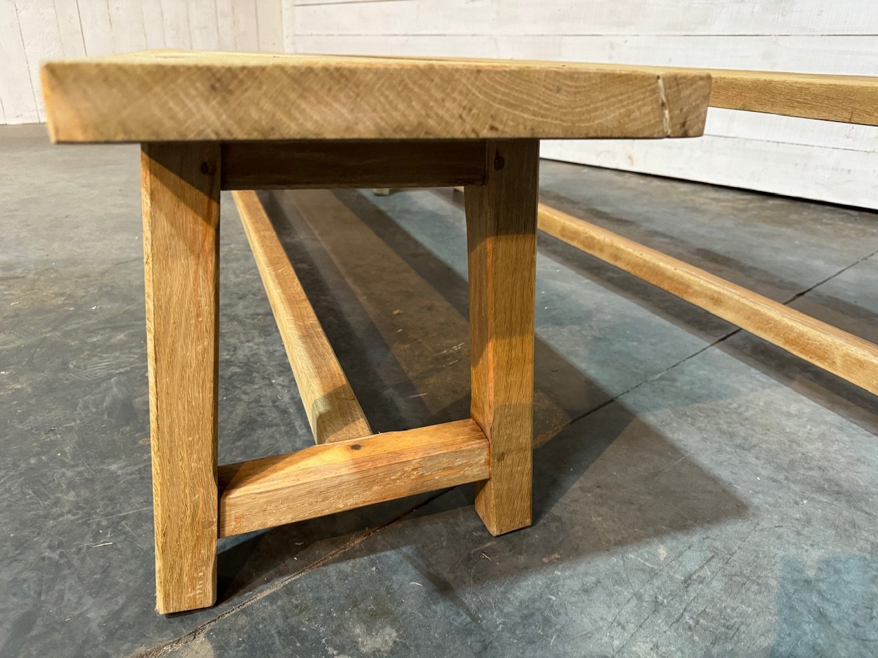 Set of Very Long Oak Dining Benches, 1930 for sale at Pamono