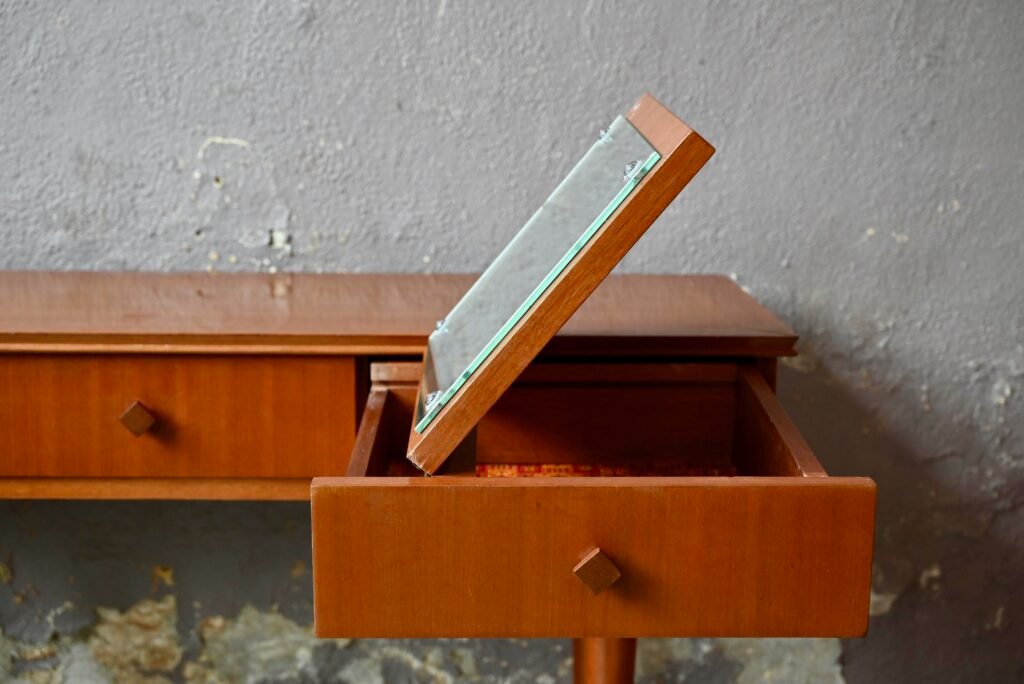 Scandinavian Modern Desk or Console with Drawers, 1960s for sale at Pamono