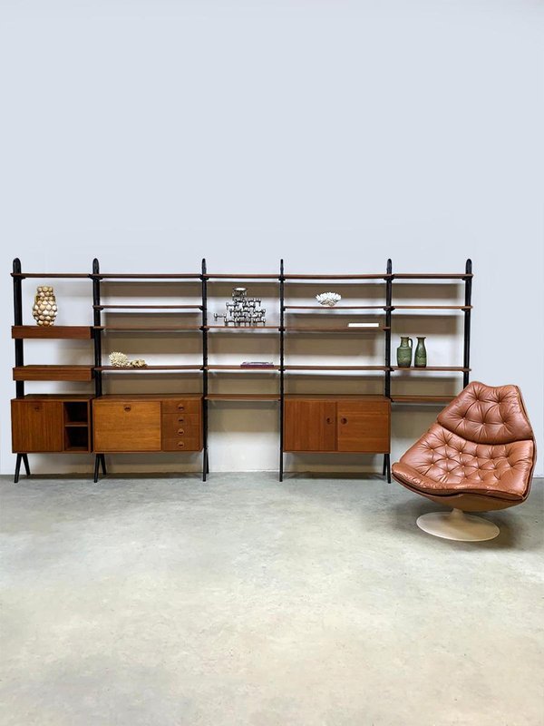 Vintage Scandinavian Modular Wall Unit, 1960s for sale at Pamono