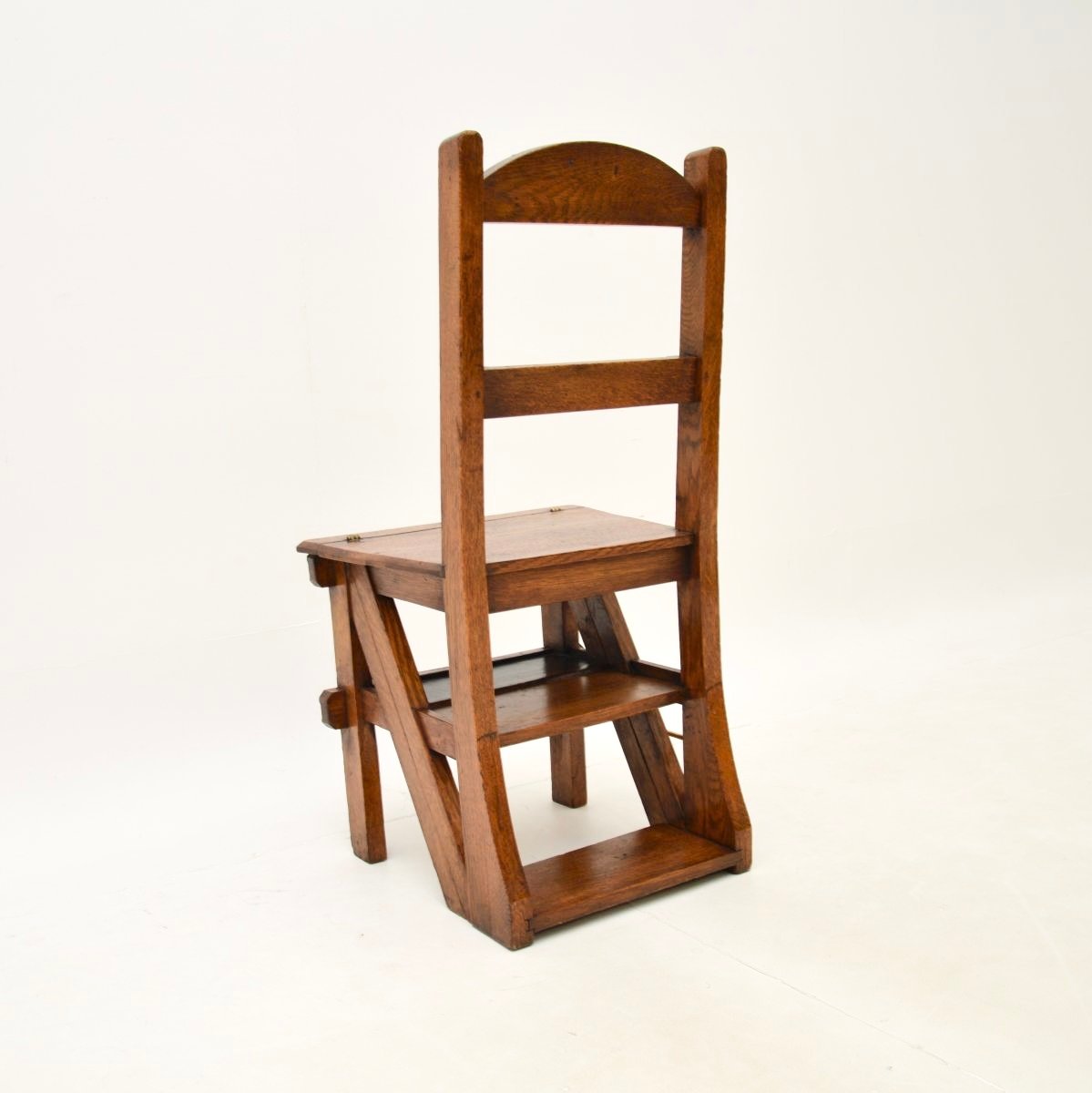 Victorian Oak Metamorphic Chair Library Steps, 1880s for sale at Pamono