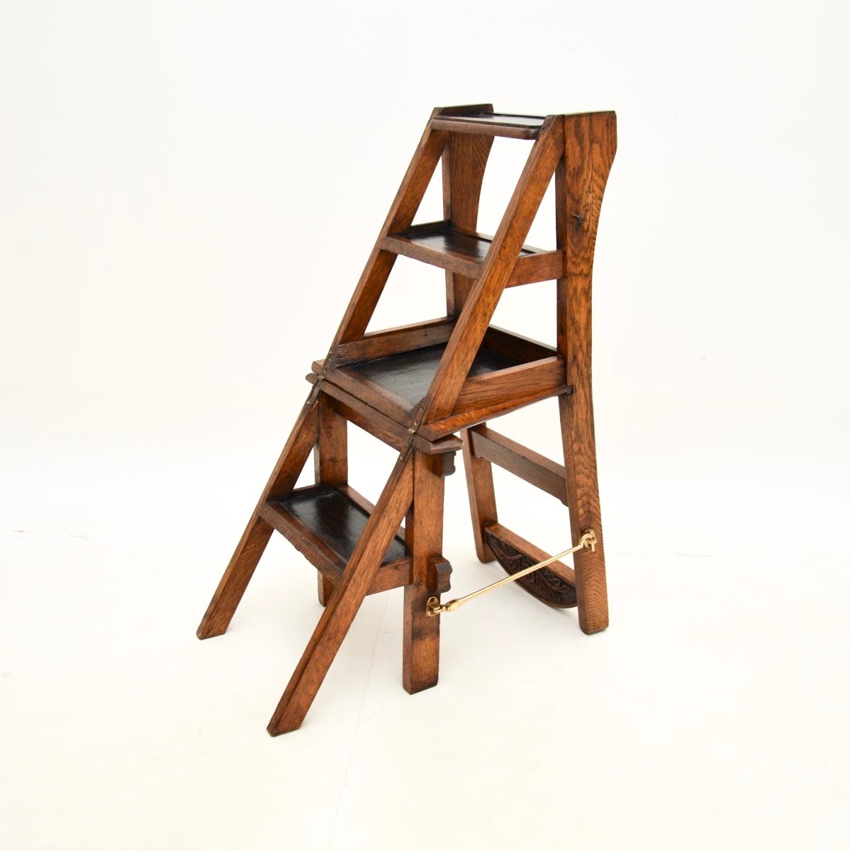 Victorian Oak Metamorphic Chair Library Steps, 1880s for sale at Pamono