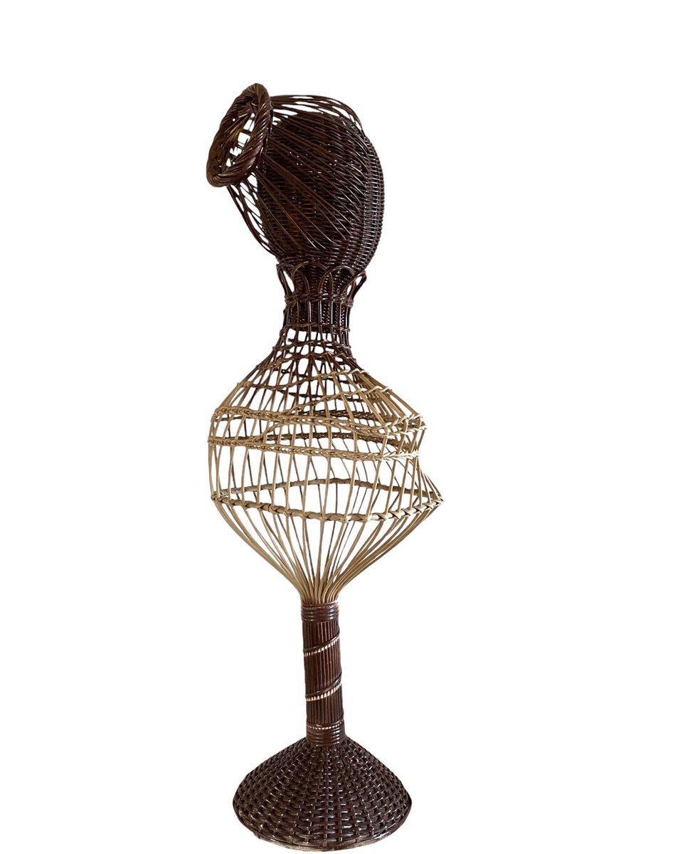 Mid-Century Wicker Mannequin, 1950s for sale at Pamono