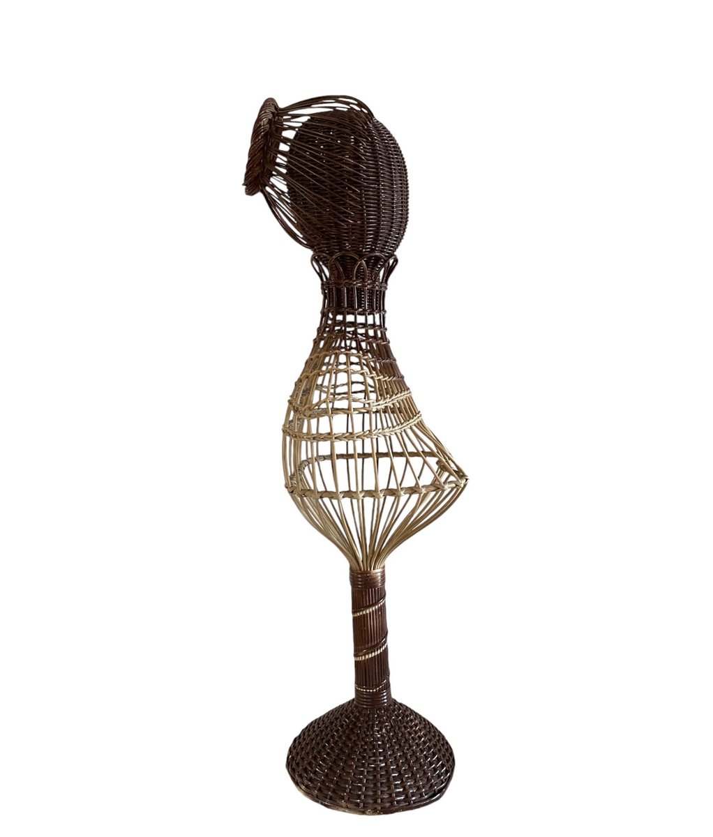 Mid-Century Wicker Mannequin, 1950s for sale at Pamono