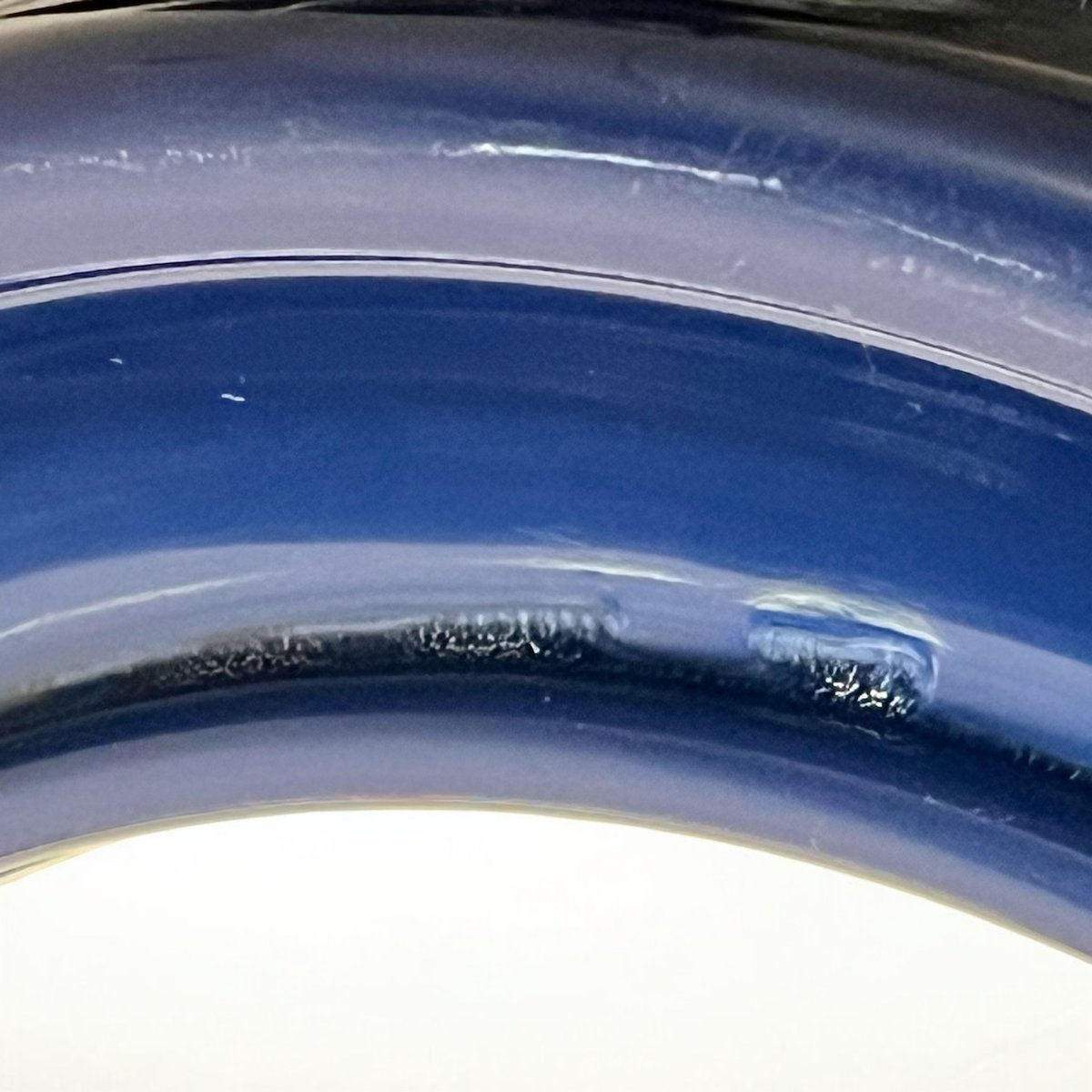Vintage Blue Plastic Wall Mirror with Round Frame, 1970s for sale at Pamono