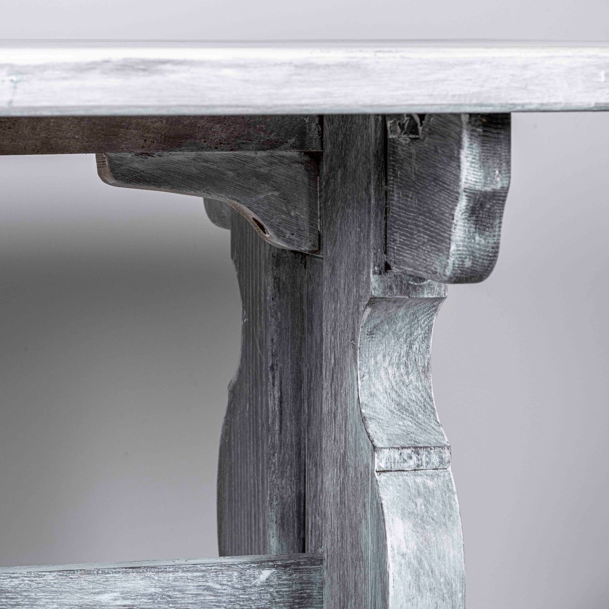 Vintage Weathered Rustic Oak Table for sale at Pamono