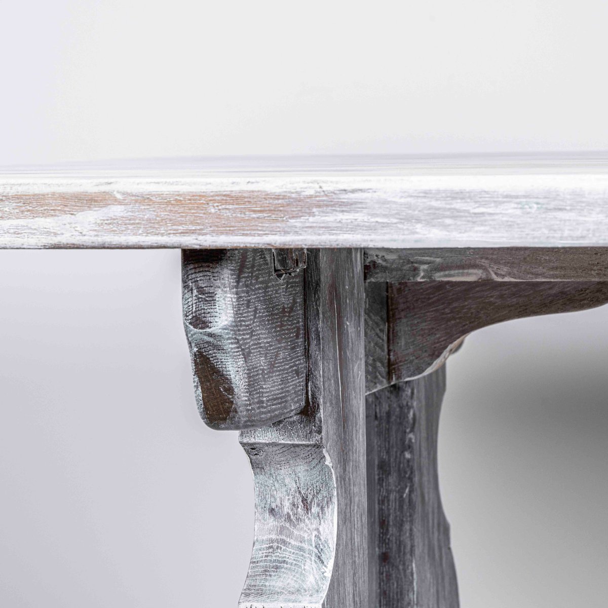 Vintage Weathered Rustic Oak Table for sale at Pamono