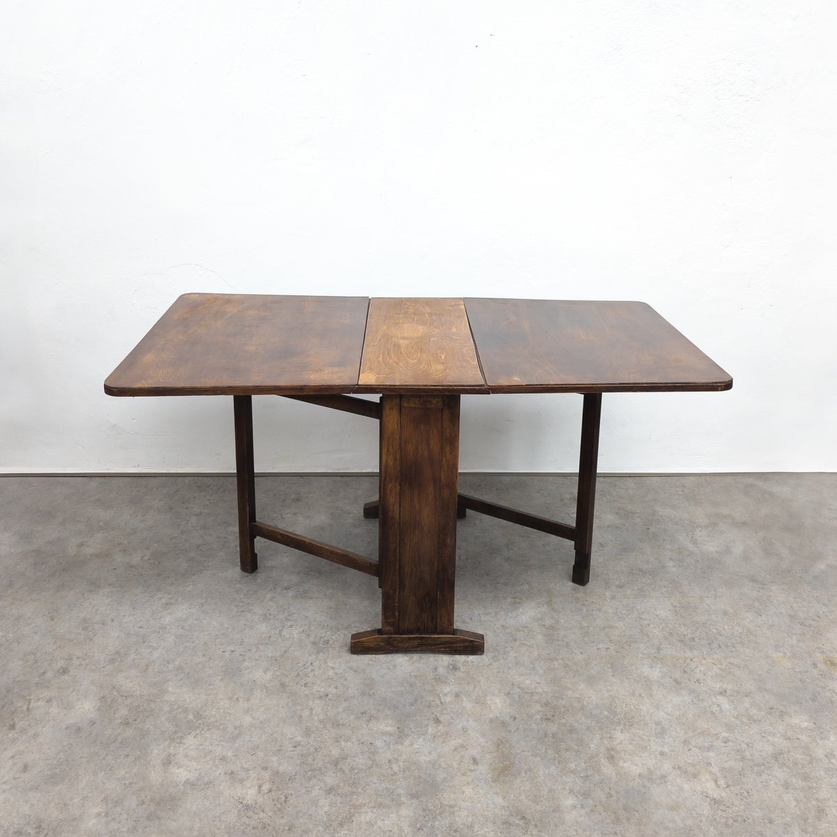 Vintage French Wood Drop Leaf Table, 1930s for sale at Pamono