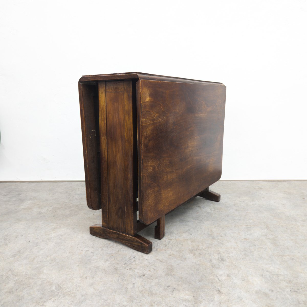 Vintage French Wood Drop Leaf Table, 1930s for sale at Pamono