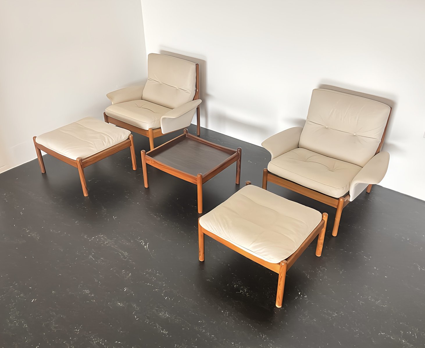 Vintage Venus Living Room Set by Illum Wikkelso for Silkeborg, 1960s ...