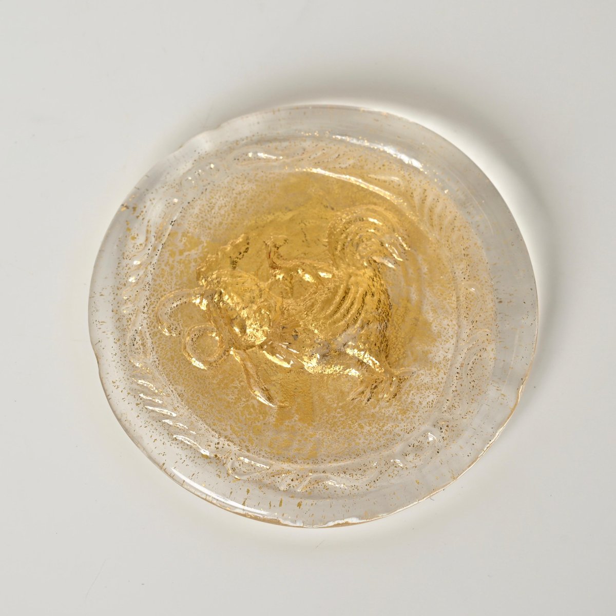 Murano Gold Crystal Glass Paperweight by Barovier & Toso, 1950s for ...