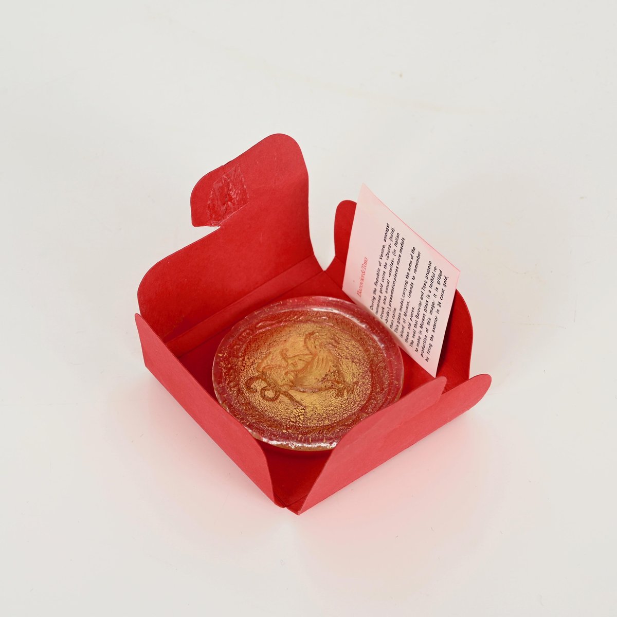 Murano Gold Crystal Glass Paperweight by Barovier & Toso, 1950s for ...