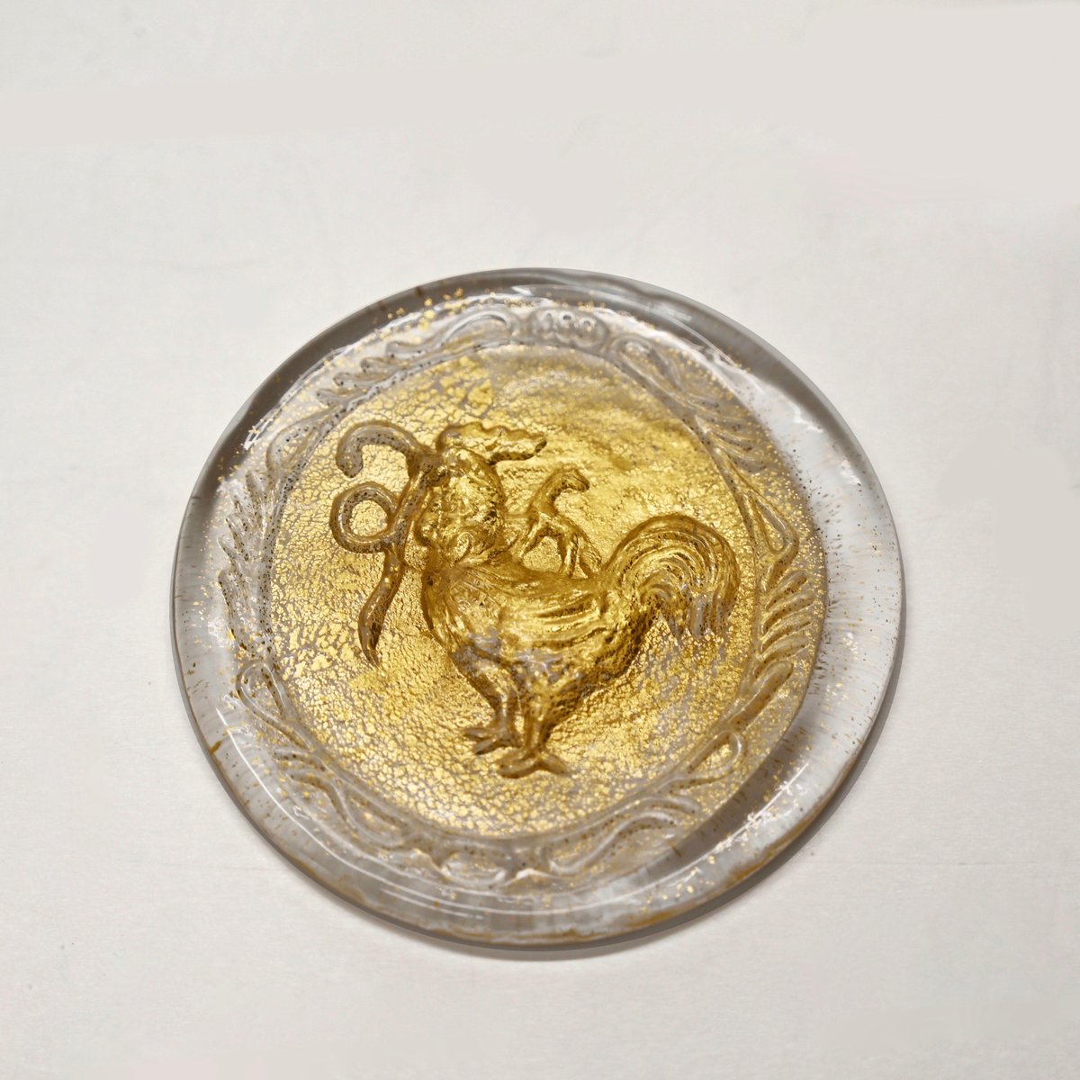 Murano Gold Crystal Glass Paperweight by Barovier & Toso, 1950s for ...