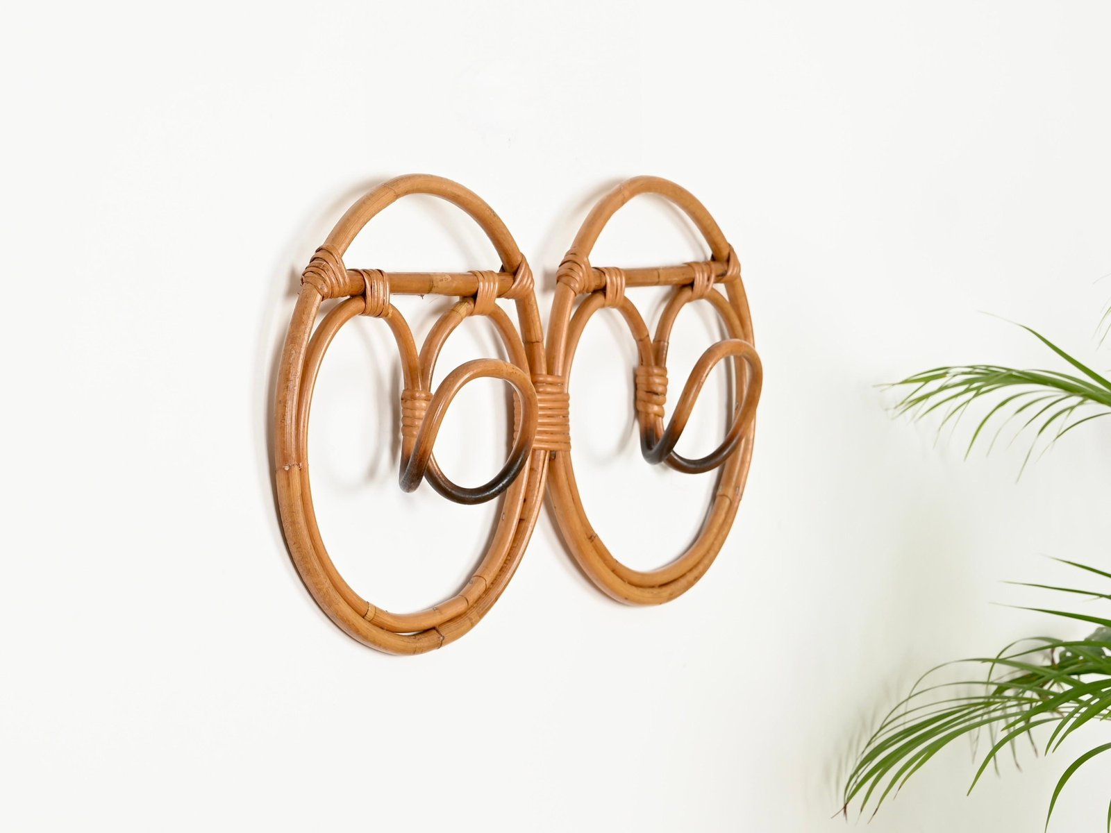 French Riviera Round Coat Rack in Bamboo and Wicker by Albini & Helg ...