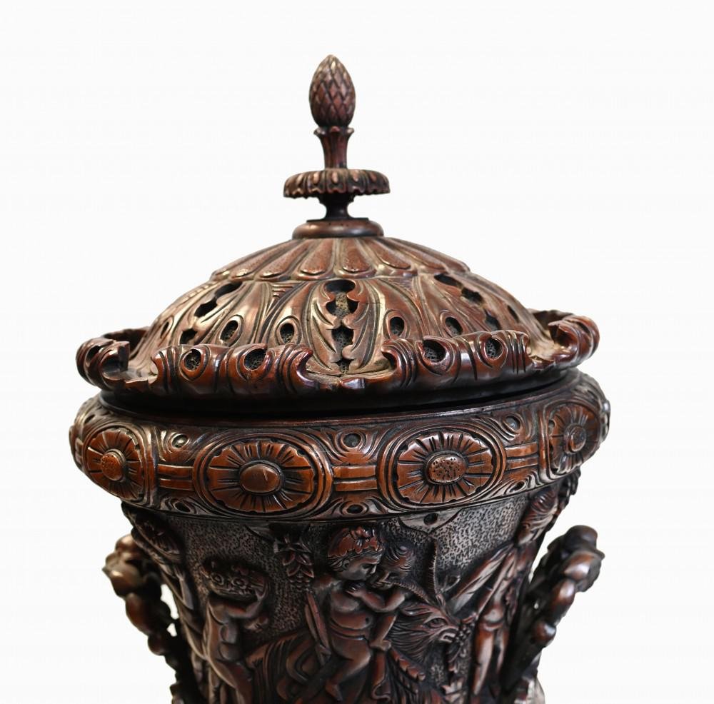Italian Monumental Carved Urns, Set of 2 for sale at Pamono
