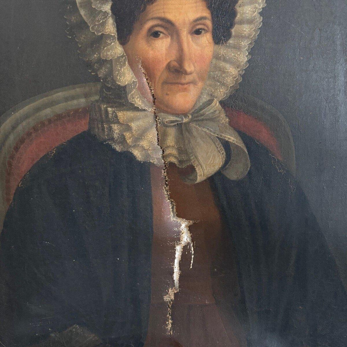 Restoration Period Artist, Portrait of a Woman with a Headdress, Oil on ...