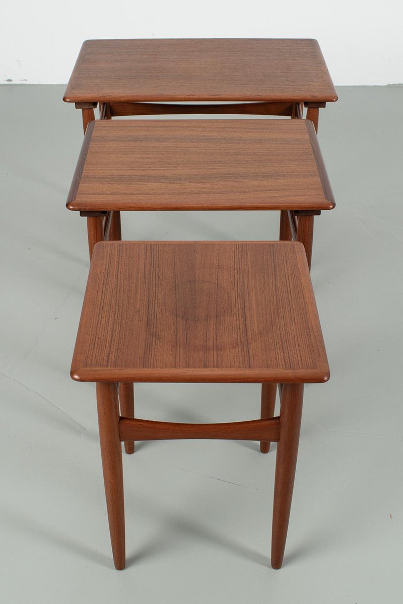 Nestting Tables by Kai Kristiansen for Skovman & Andersen, Set of 3 for ...