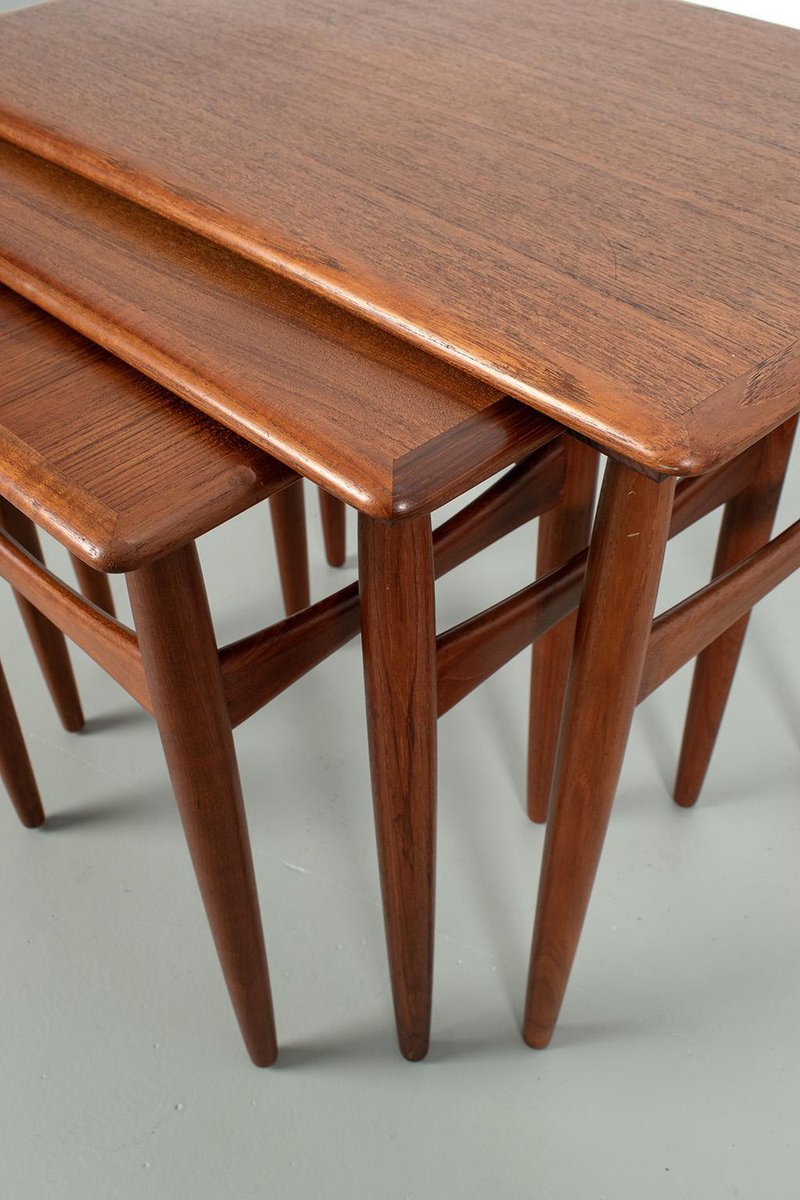 Nestting Tables by Kai Kristiansen for Skovman & Andersen, Set of 3 for ...