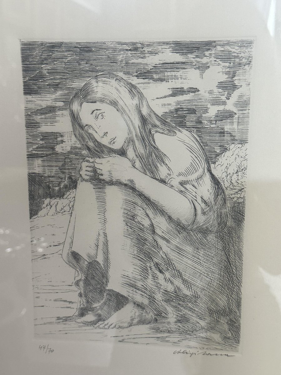Aligi Sassu, Lady on the Plage, 1978-79, Etching for sale at Pamono