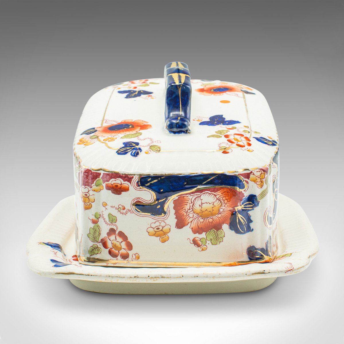 Vintage English Butter Dish in Ceramic, 1920 for sale at Pamono