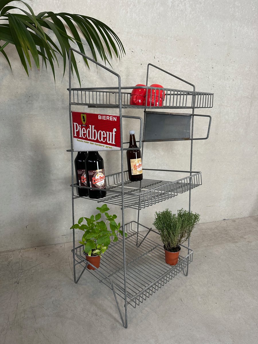 Vintage Industrial Rack with Wire Structure for sale at Pamono