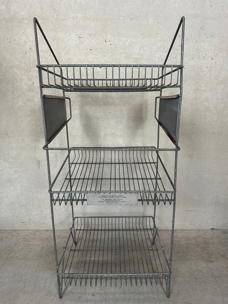 Vintage Industrial Rack with Wire Structure for sale at Pamono
