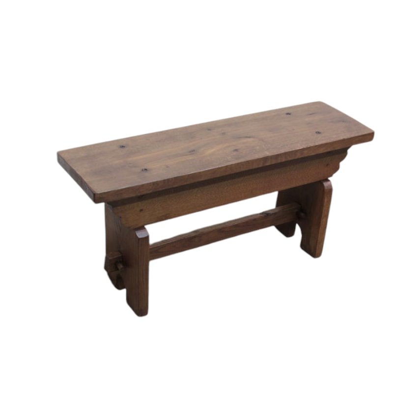 Antique Spanish Rustic Oak Bench for sale at Pamono