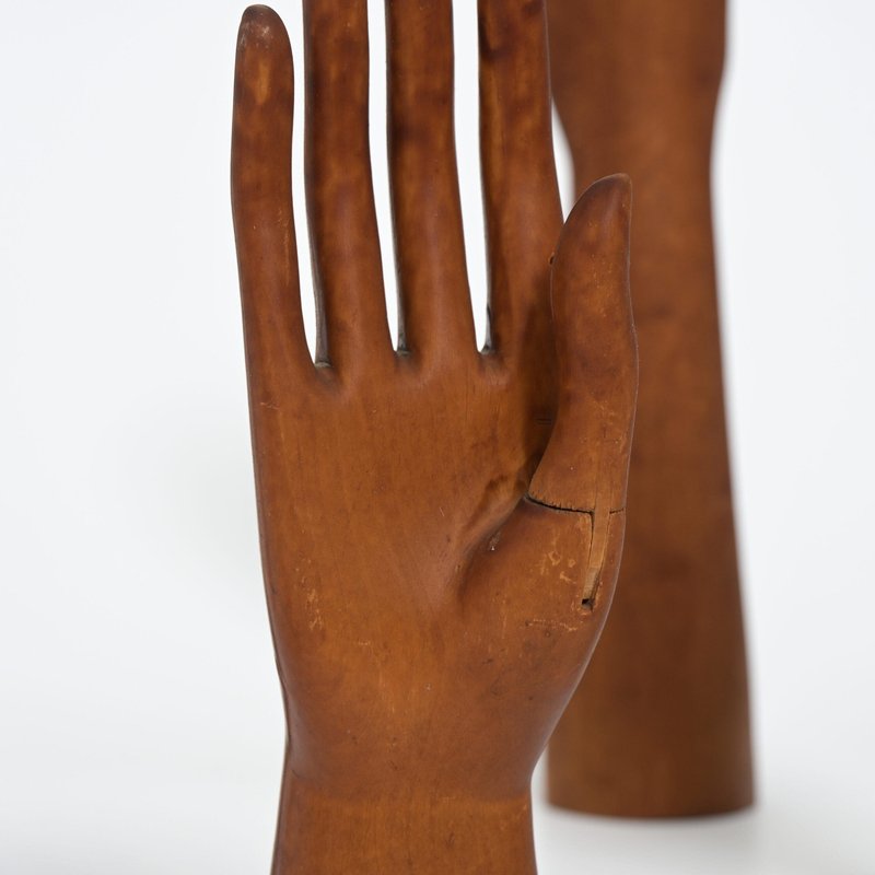 Antique Articulated Wooden Display Hands, 1950s, Set of 7 for sale at ...