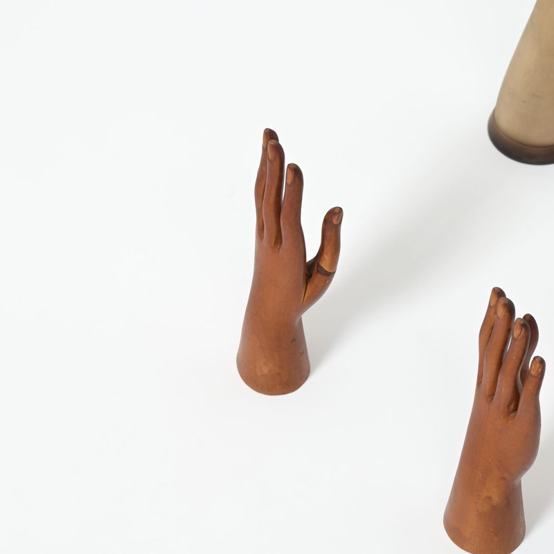 Antique Articulated Wooden Display Hands, 1950s, Set of 7 for sale at ...