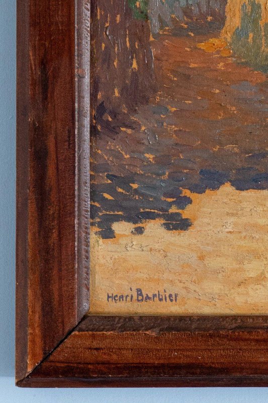 Henri Barbier, Corsican Village, 1920s, Oil Painting on Board for sale ...