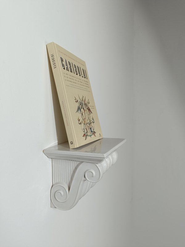 Post-Modern Ceramic Shelf in the shape of a Half Greek Ionic Capital ...