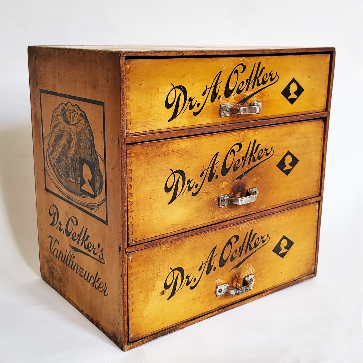 Antique Dr Oetker Advertising Box, 1930s for sale at Pamono