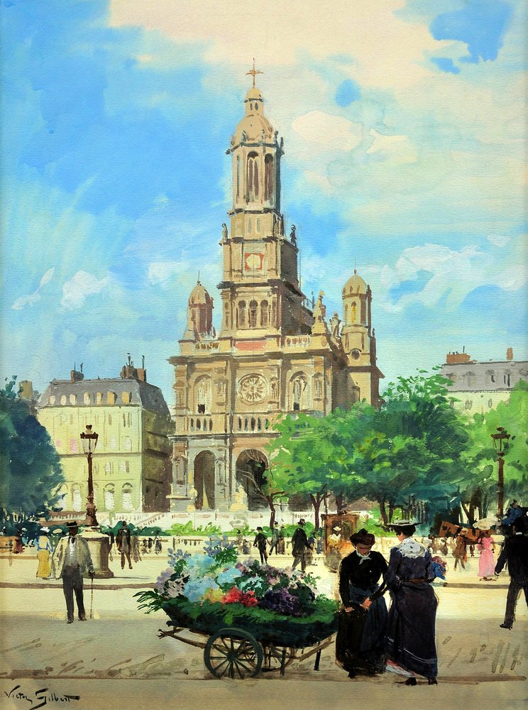 Victor Gabriel Gilbert, The Church of the Holy Trinity, Place De La ...