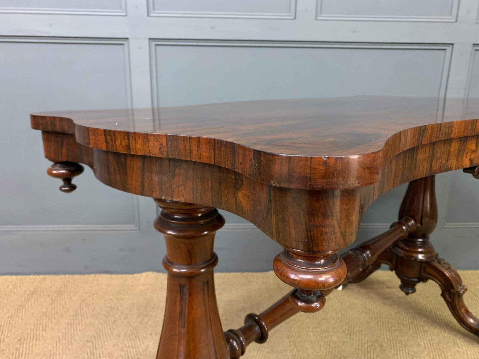 Victorian Rosewood Stretcher Table, 1870 for sale at Pamono