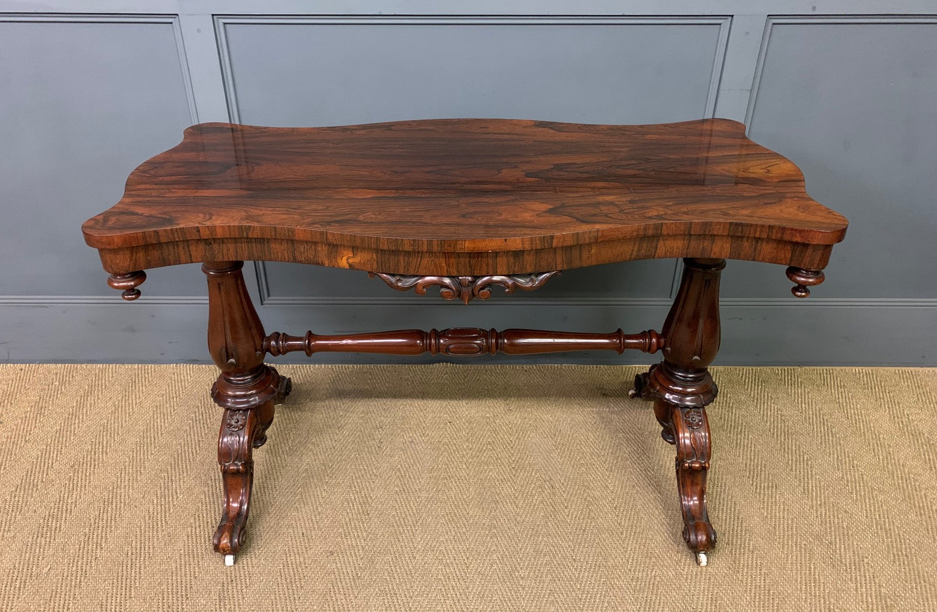 Victorian Rosewood Stretcher Table, 1870 for sale at Pamono