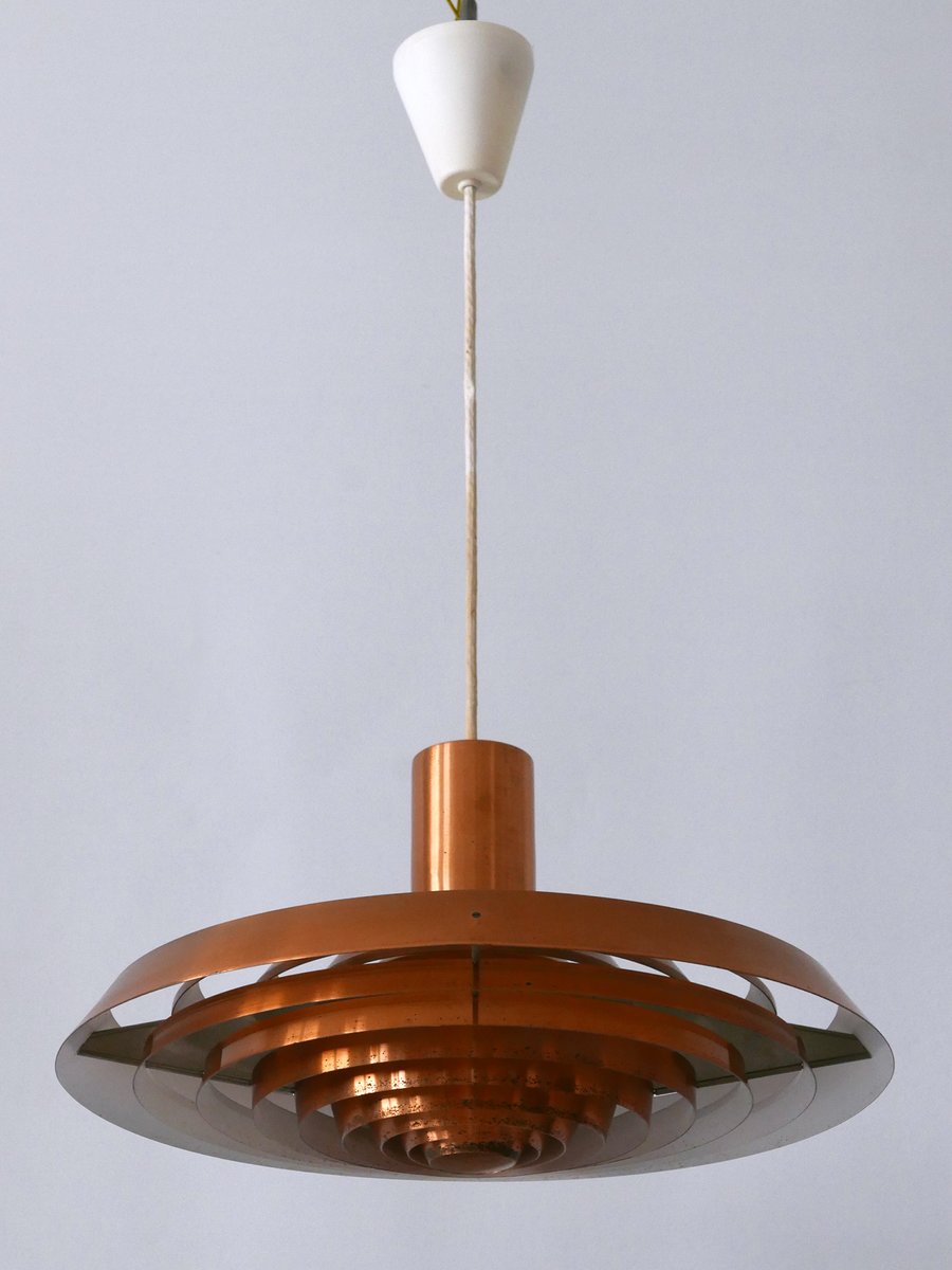 Copper Plate Pendant Lamp by Poul Henningsen for Louis Poulsen, Denmark ...