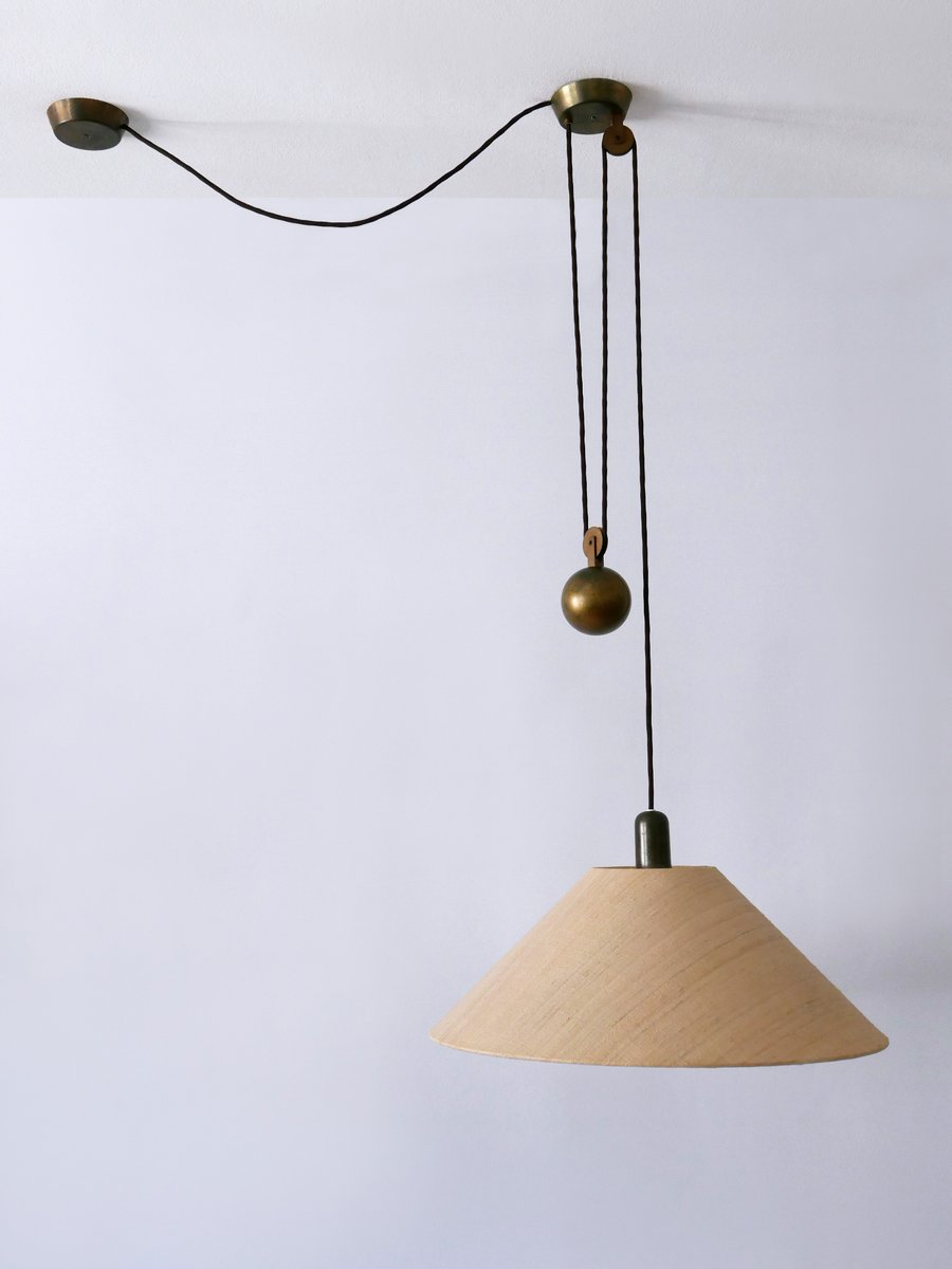 Mid-Century Modern Counterweight Brass Pendant Lamp, Germany, 1960s for ...